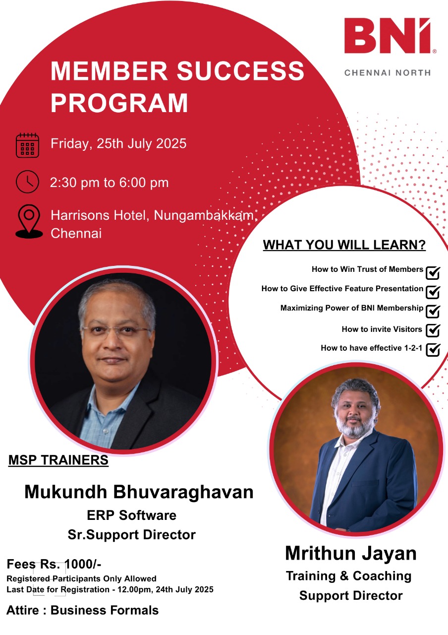 BNI CNR - MEMBER SUCCESS PROGRAM